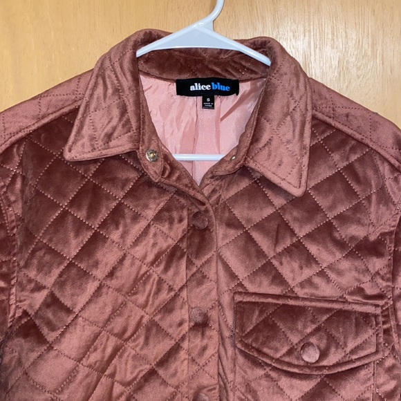 Alice Blue | Jackets & Coats | Alice Blue Quilted Velour Shacket | Poshmark